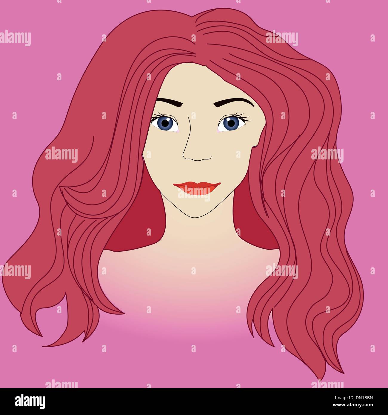 Girl with red eyes Stock Vector Images - Alamy