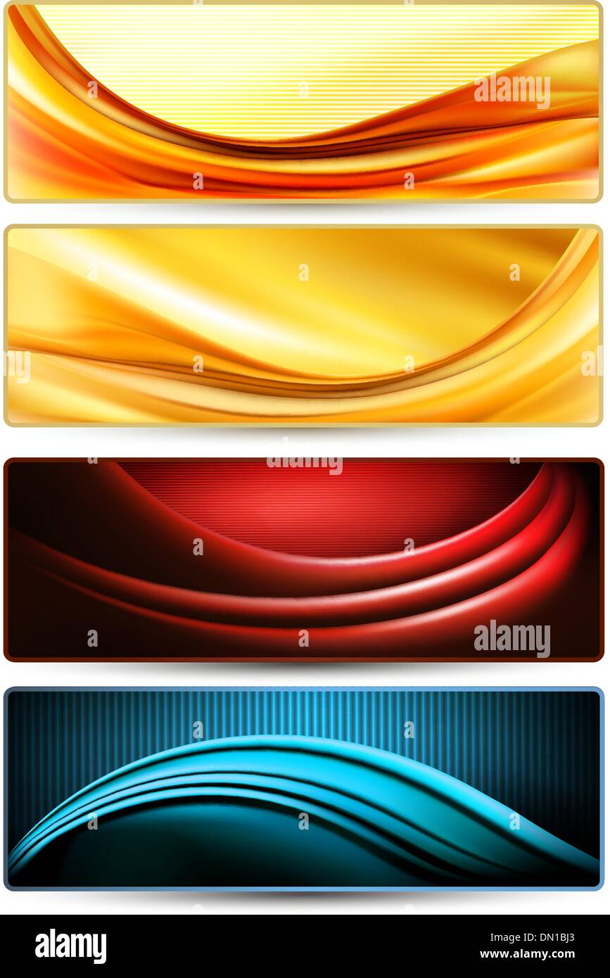 Set of colorful abstract business banners. Vector illustration Stock ...