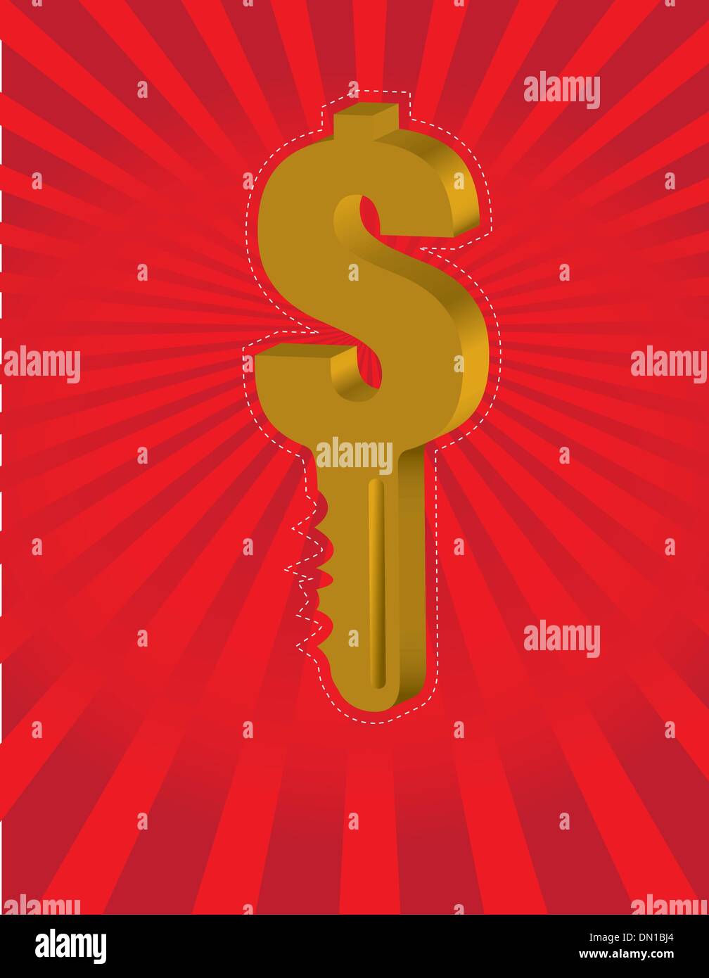 money key over a red ray background Stock Vector Image & Art - Alamy