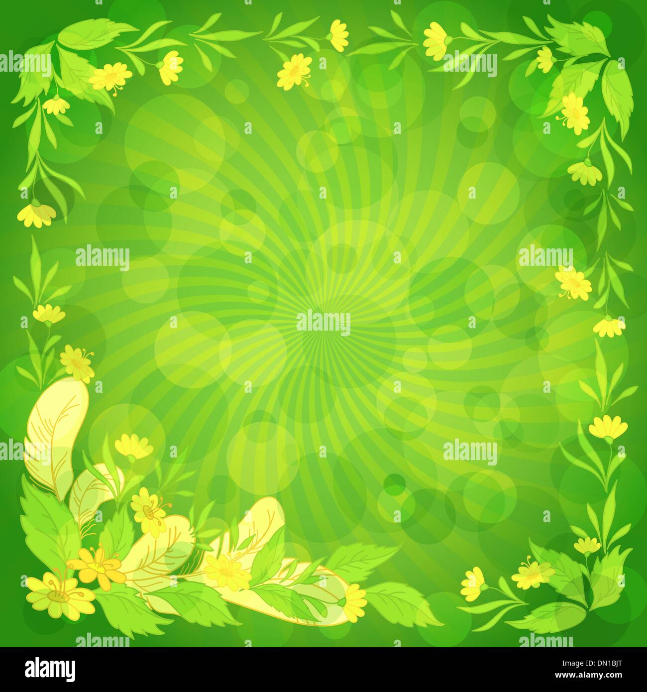 Round green leaf on Stock Vector Images - Alamy