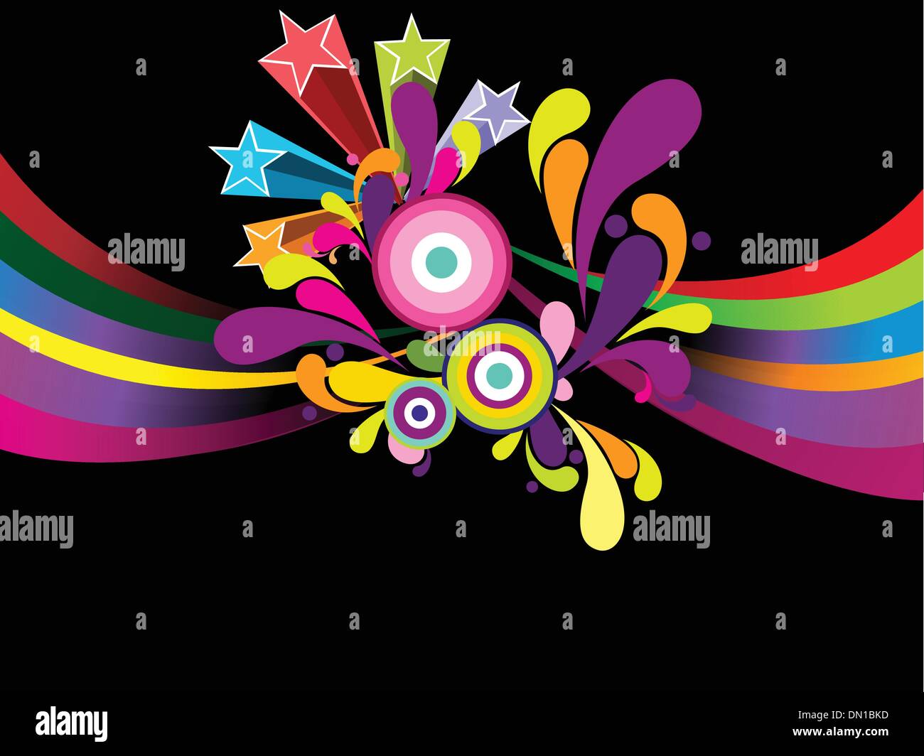 vector wallpaper, sample text background with fireworks Stock Vector ...