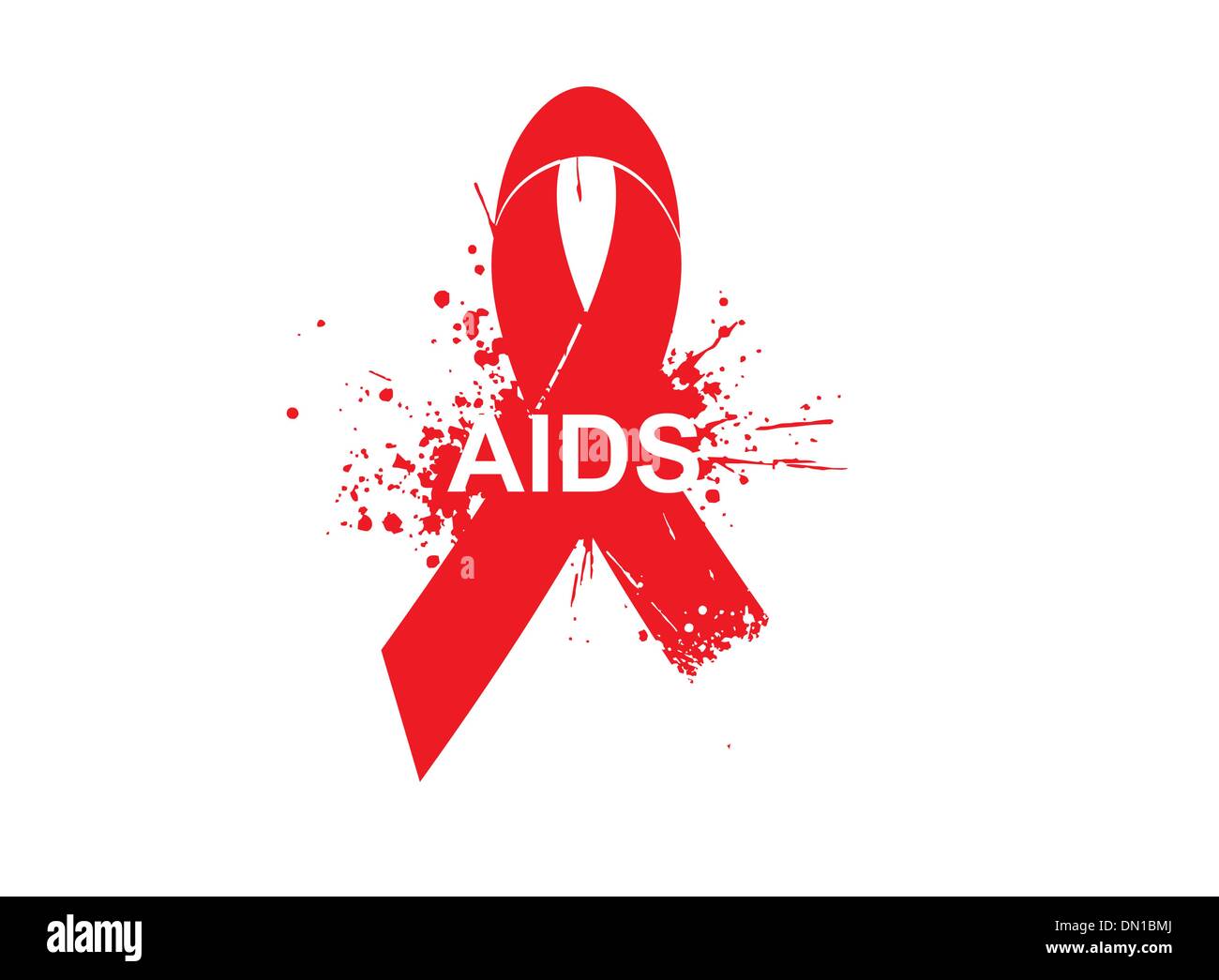 aids awareness background with grunge elements and red ribbon Stock ...