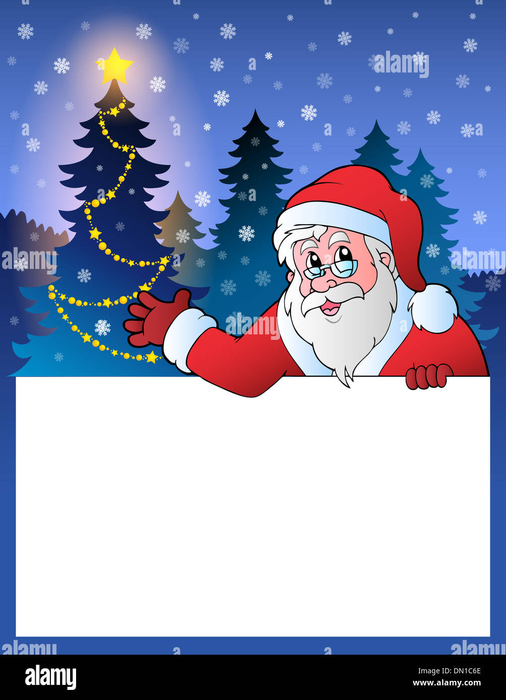 Small frame with Santa Claus 2 - picture illustration Stock Photo - Alamy