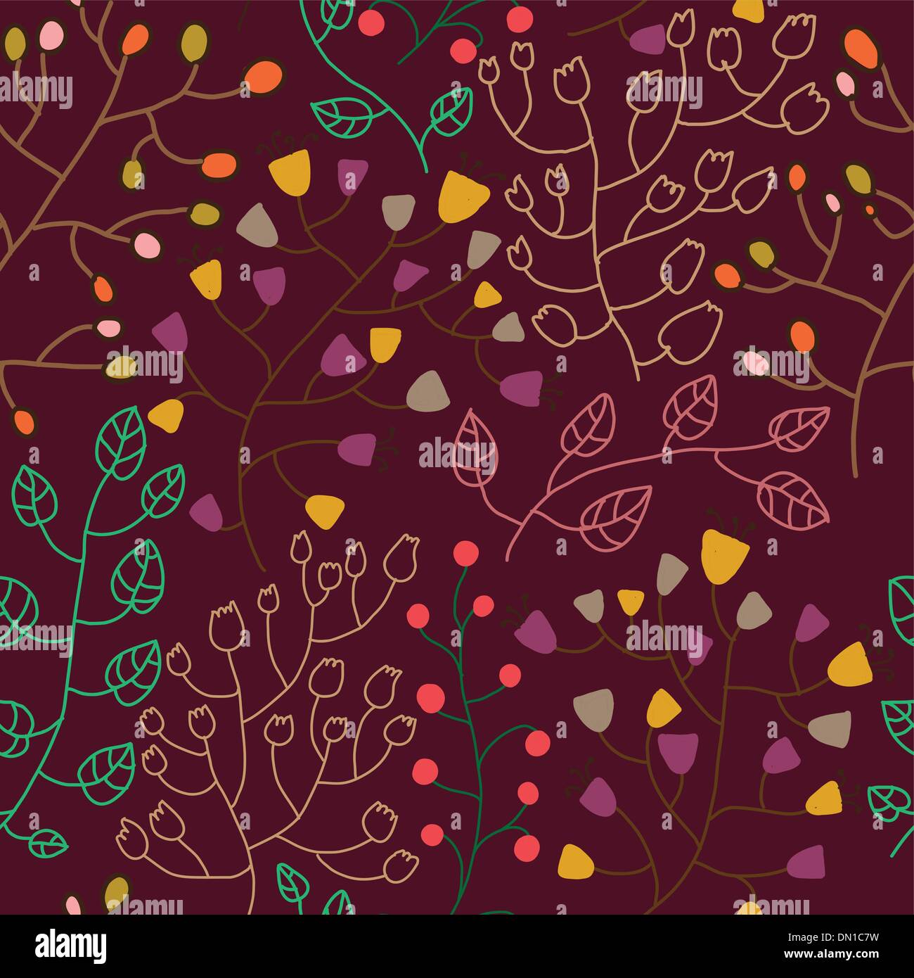 Foral seamless pattern in vector Stock Vector Image & Art - Alamy