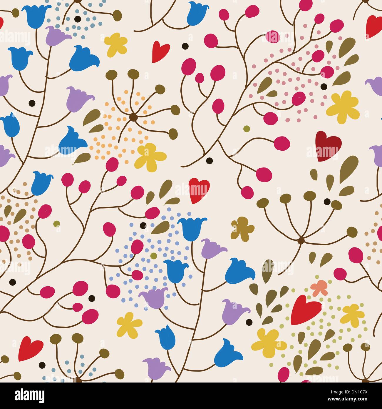 Foral seamless pattern in vector Stock Vector Image & Art - Alamy