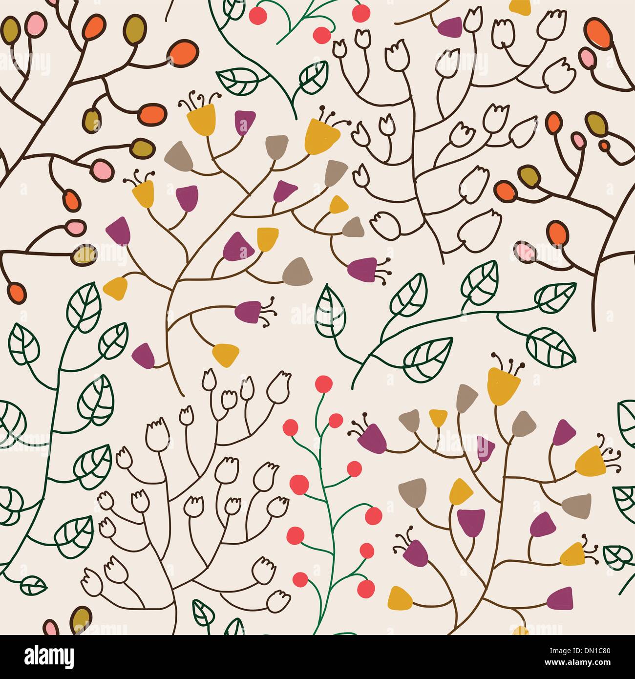 Foral seamless pattern in vector Stock Vector Image & Art - Alamy