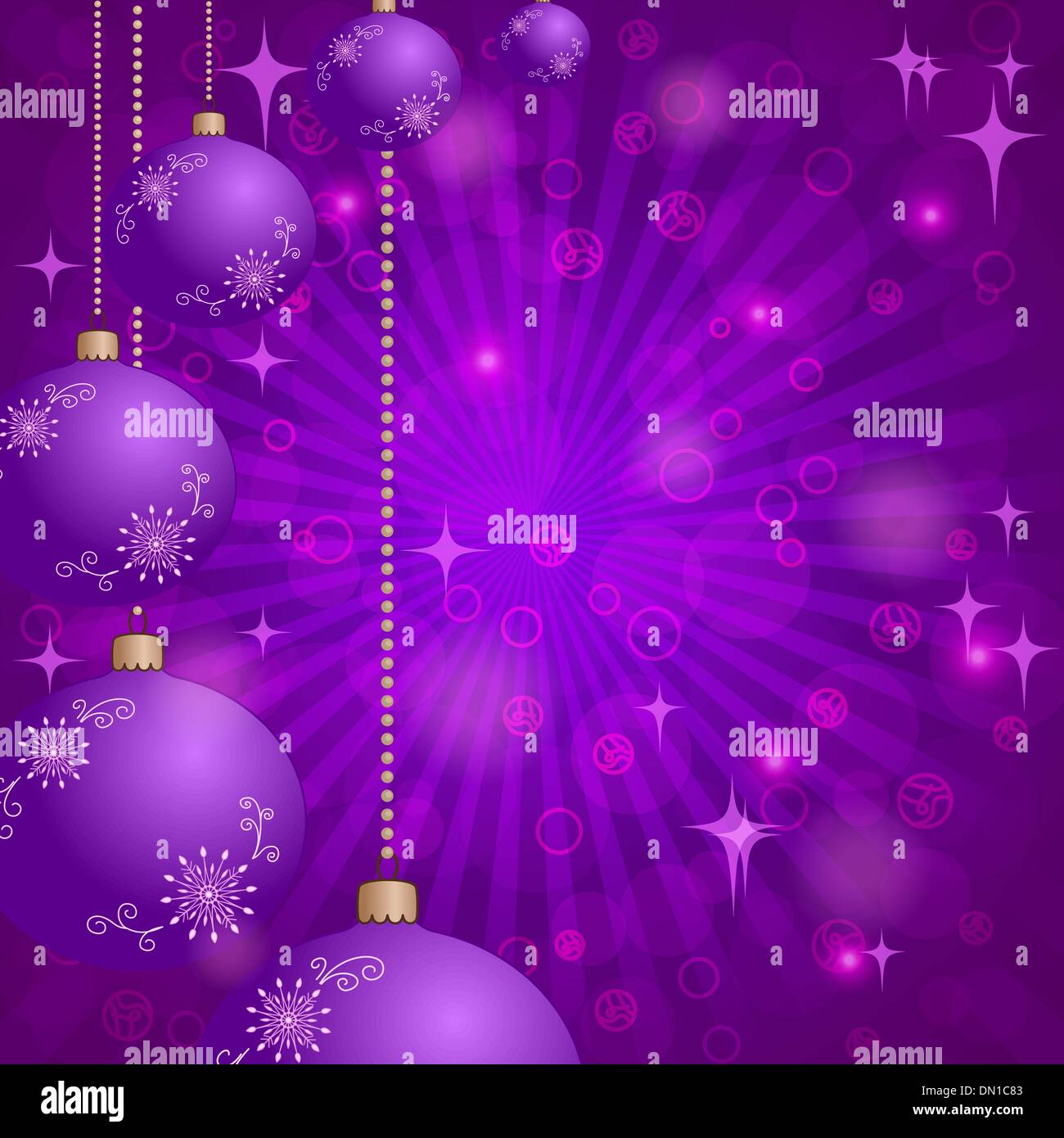Christmas background balls stars Stock Vector Images - Alamy