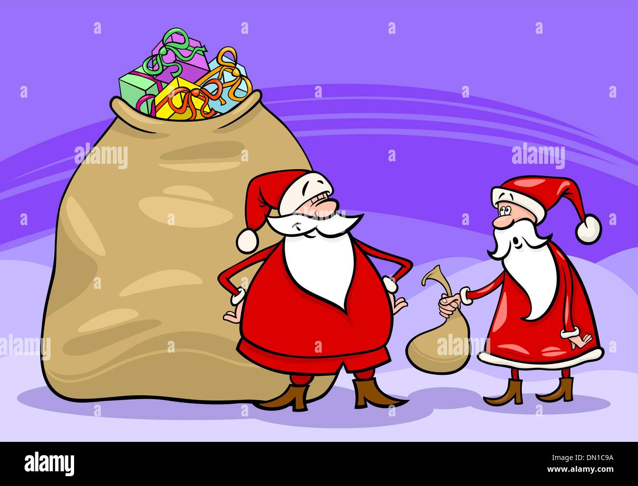 santa claus cartoon christmas illustration Stock Vector Image & Art - Alamy