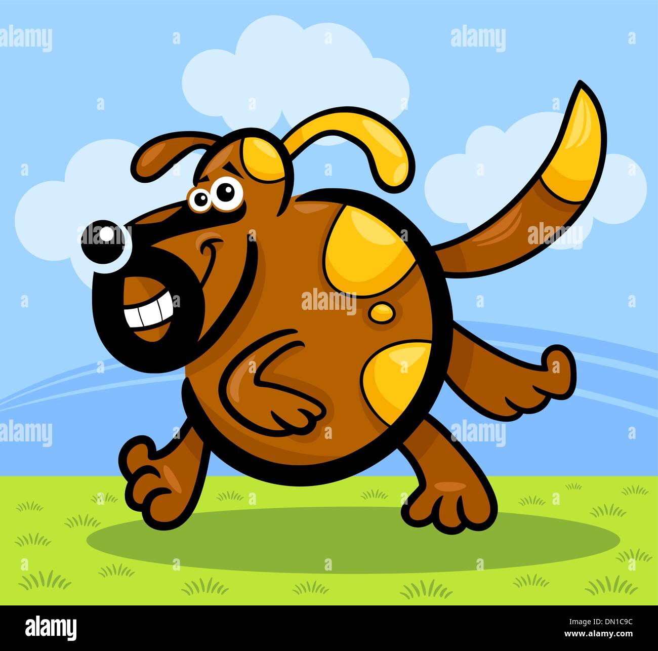 cartoon running dog or puppy Stock Vector Image & Art - Alamy