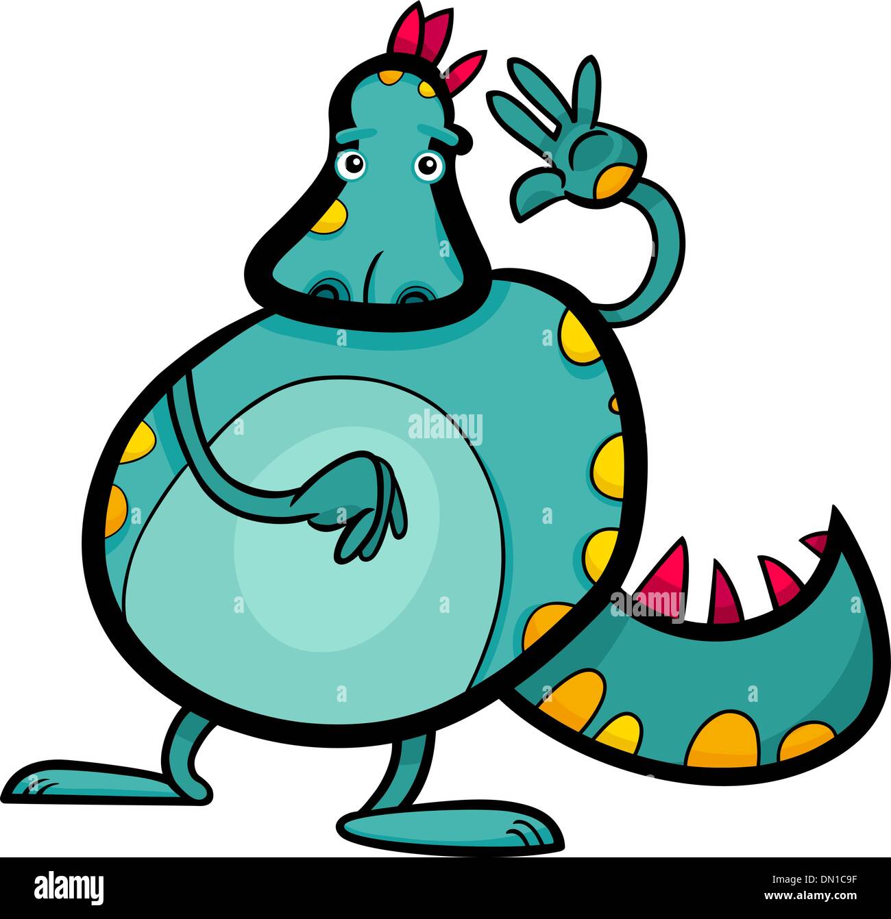 Cartoon dragon funny fantasy hi-res stock photography and images - Alamy