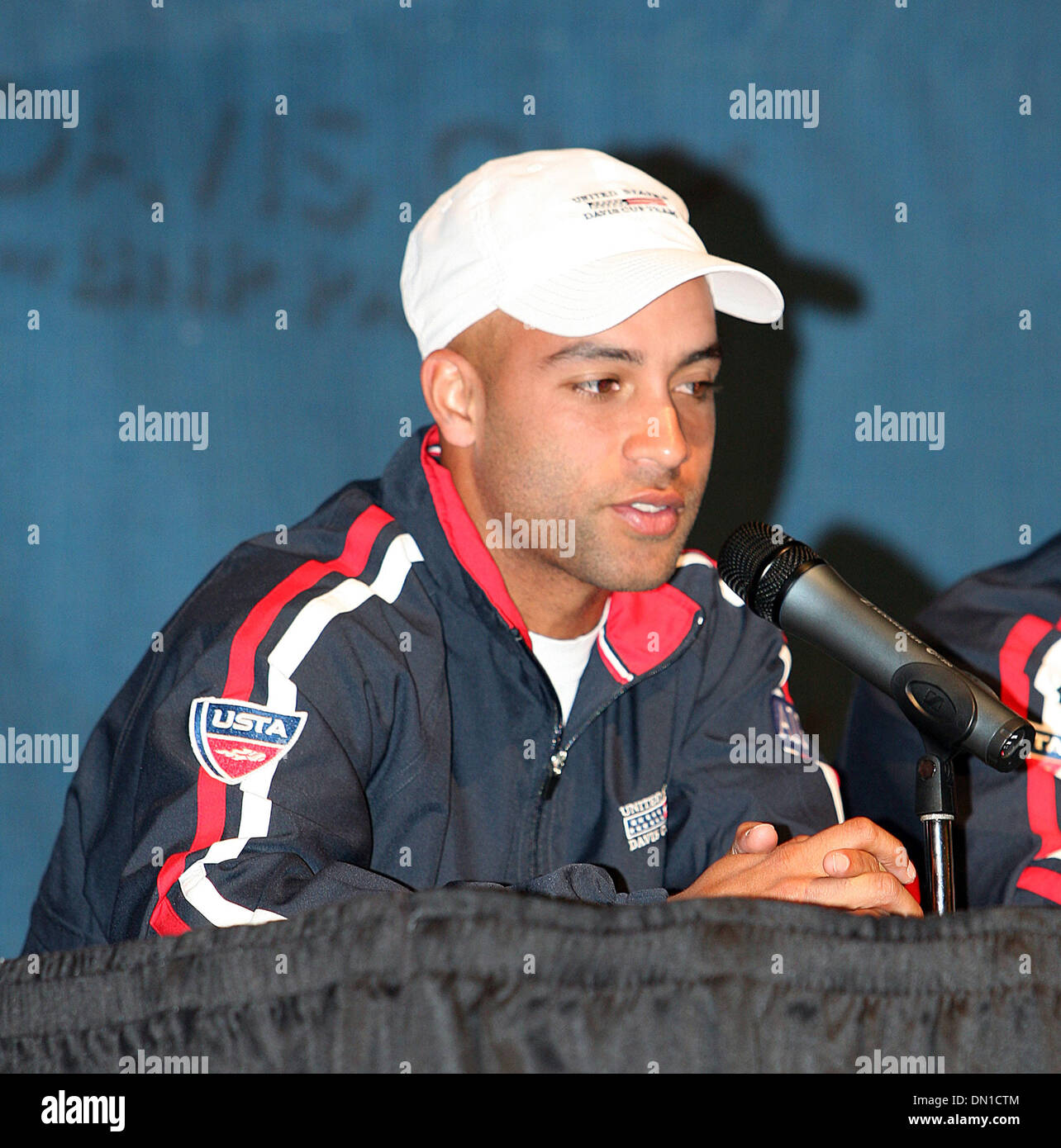 Feb 10, 2006; Miramar, CA, USA; JAMES BLAKE answering questions at the ...