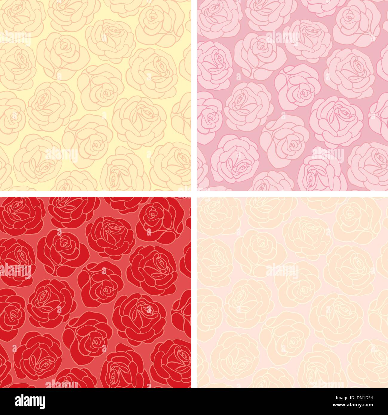 Seamless background with roses Stock Vector Image & Art - Alamy