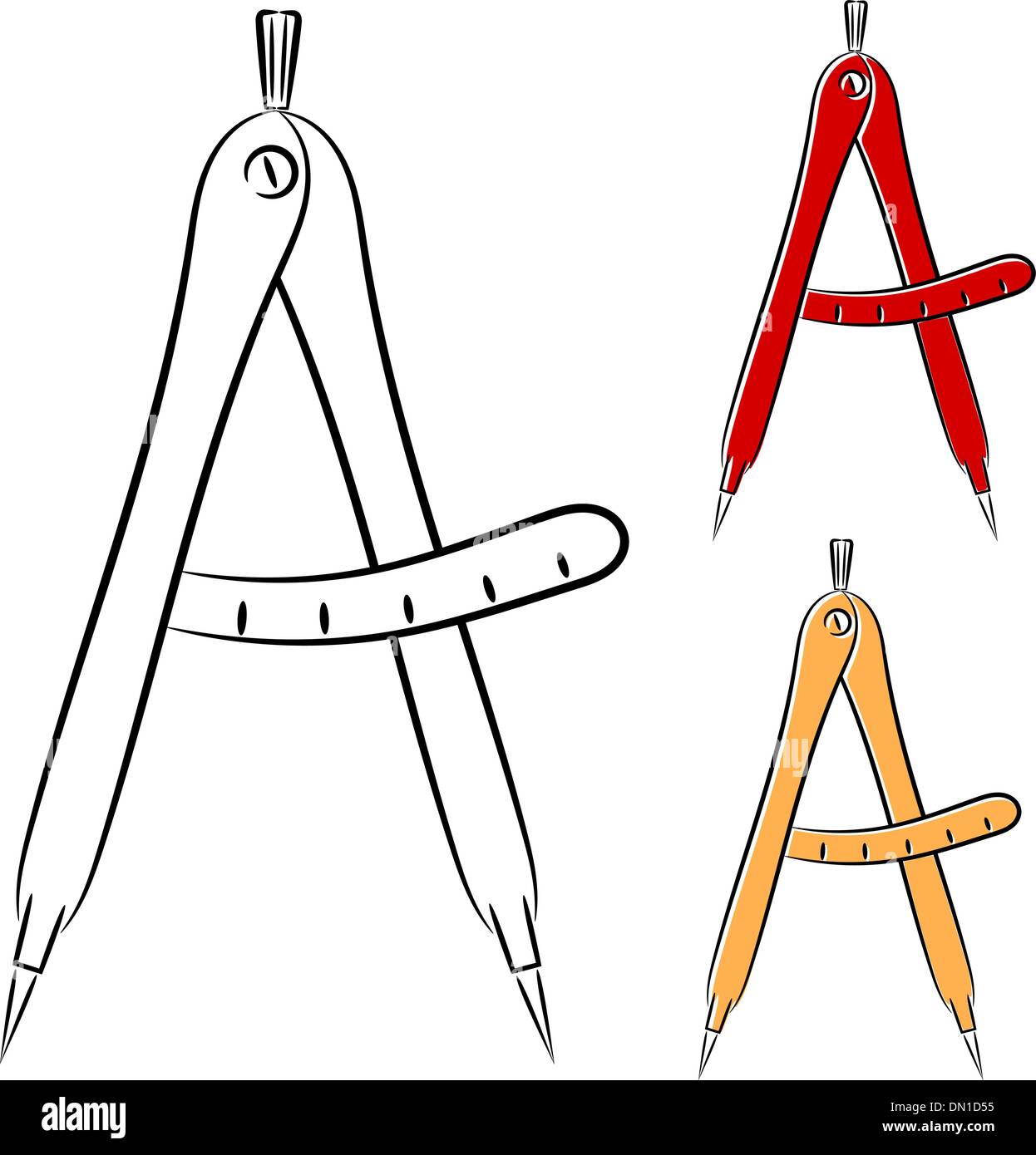 Measuring compasses. eps10 Stock Vector Image & Art - Alamy