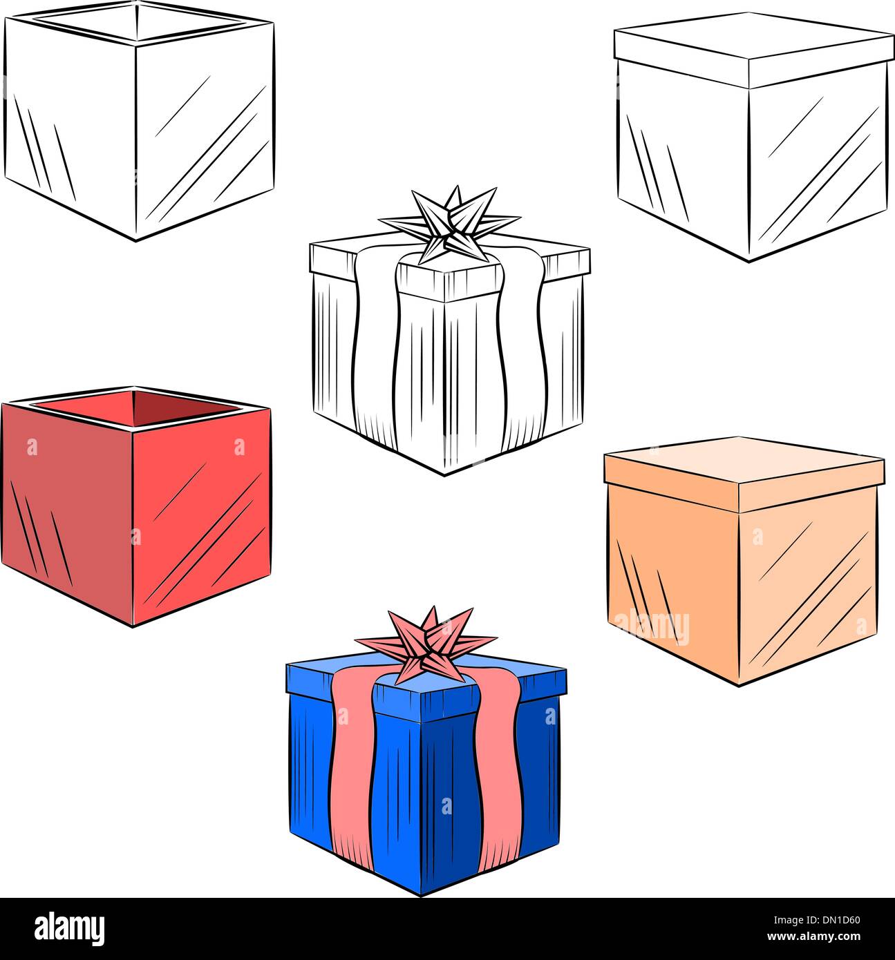 Cartoon set of gifts. eps10 Stock Vector Image & Art - Alamy