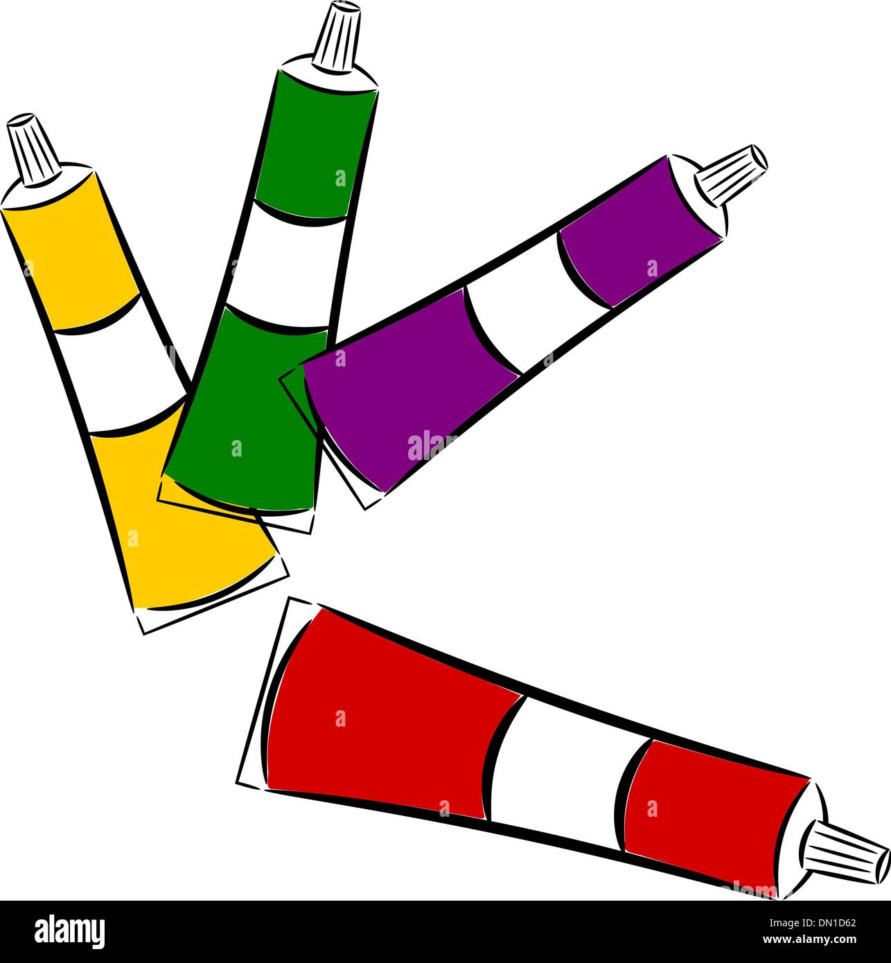 Cartoon tubes of paint hi-res stock photography and images - Alamy