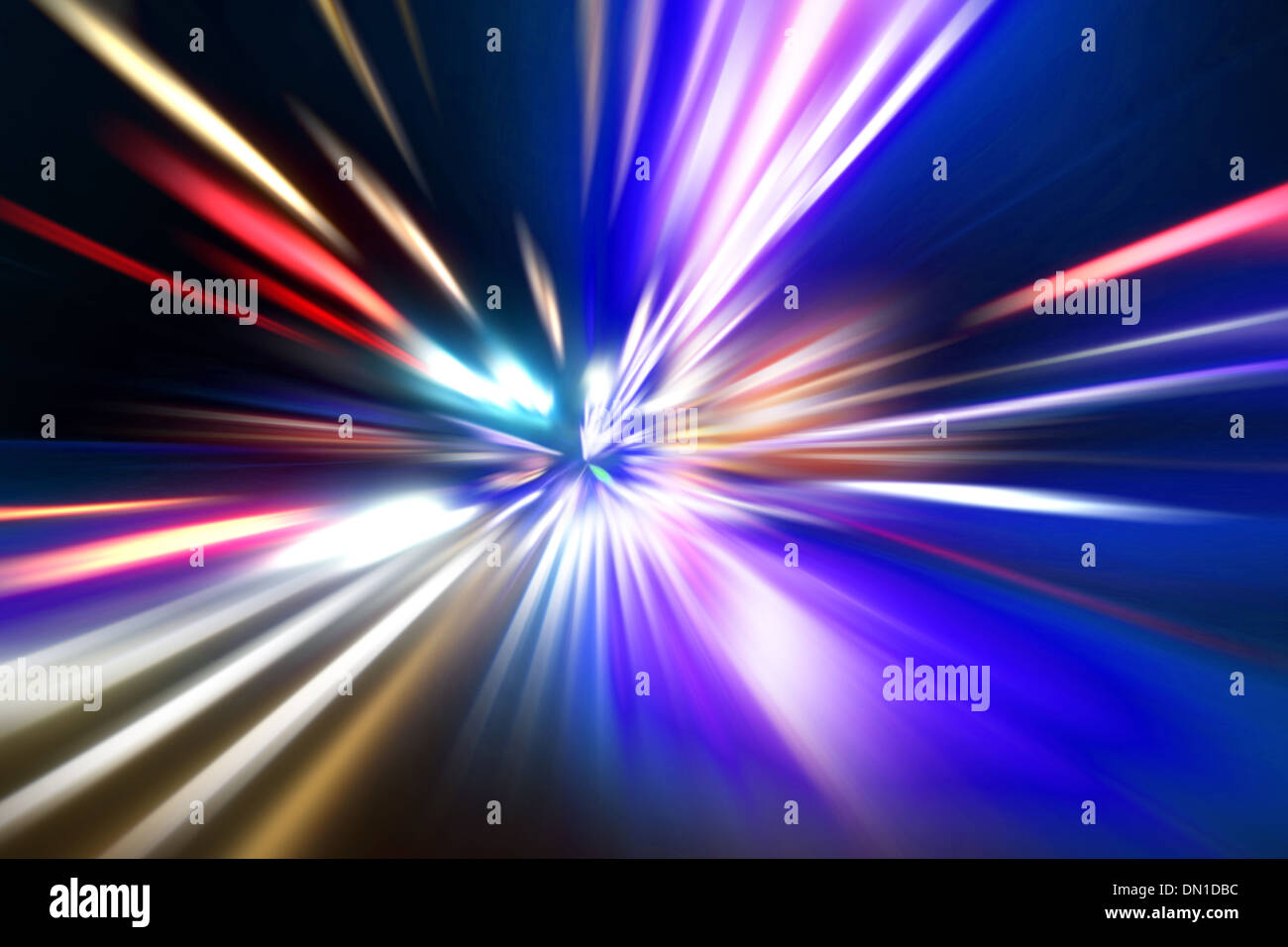 acceleration speed motion on night road Stock Photo - Alamy