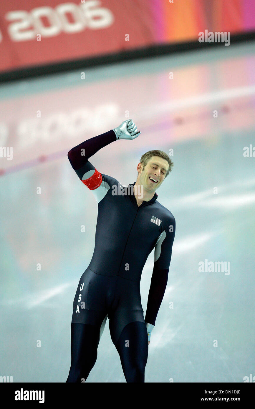 Feb 13, 2006; Turin, ITALY; Speed skater JOEY CHEEK of the United ...