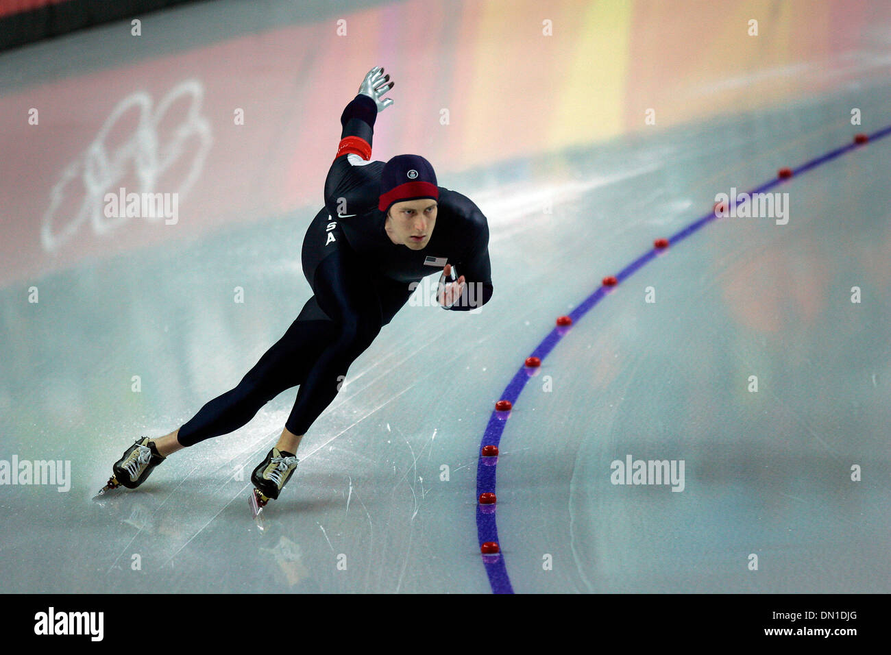 Feb 13, 2006; Turin, ITALY; Speed skater JOEY CHEEK of the United ...