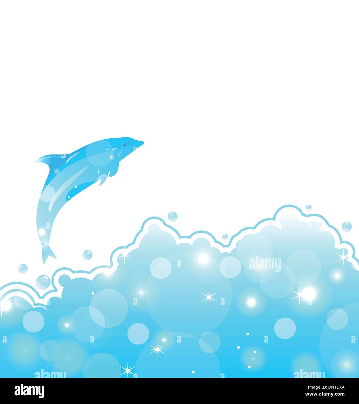 Abstract water card with dolphin Stock Vector Image & Art - Alamy