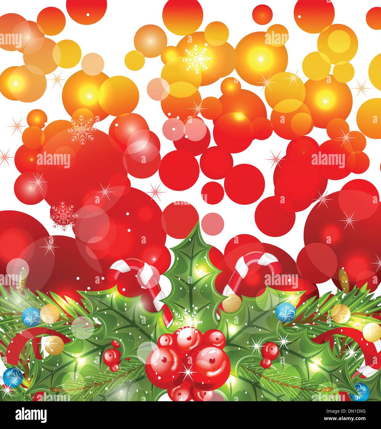 Christmas glowing background with holiday decoration Stock Vector Image ...