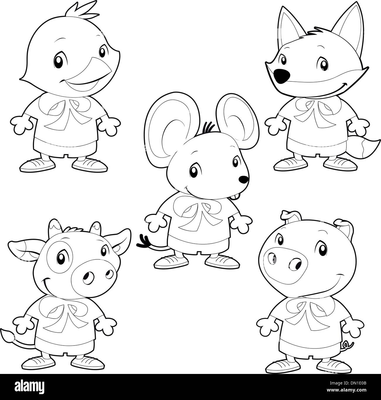 Cute animal mascot Cut Out Stock Images & Pictures - Alamy