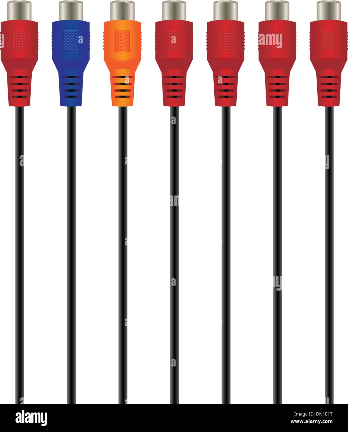 Set of video cables Stock Vector Image & Art - Alamy