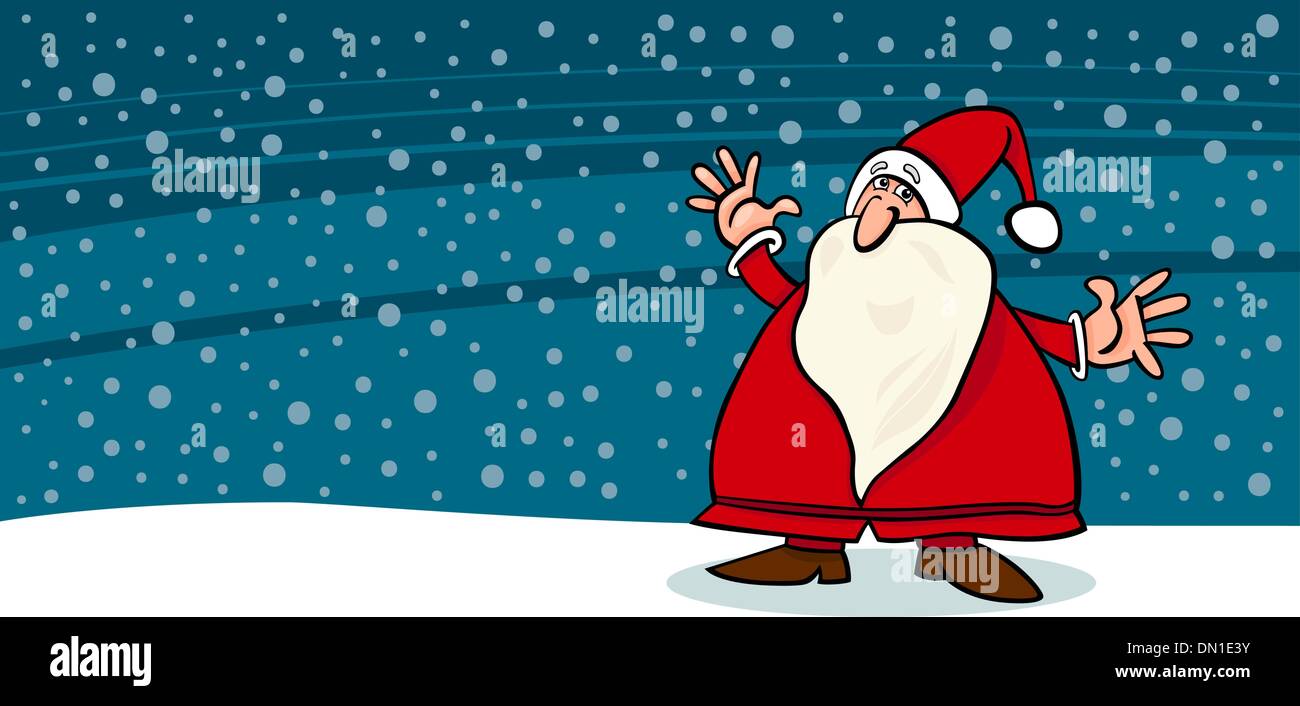 happy Santa Claus cartoon card Stock Vector Image & Art - Alamy