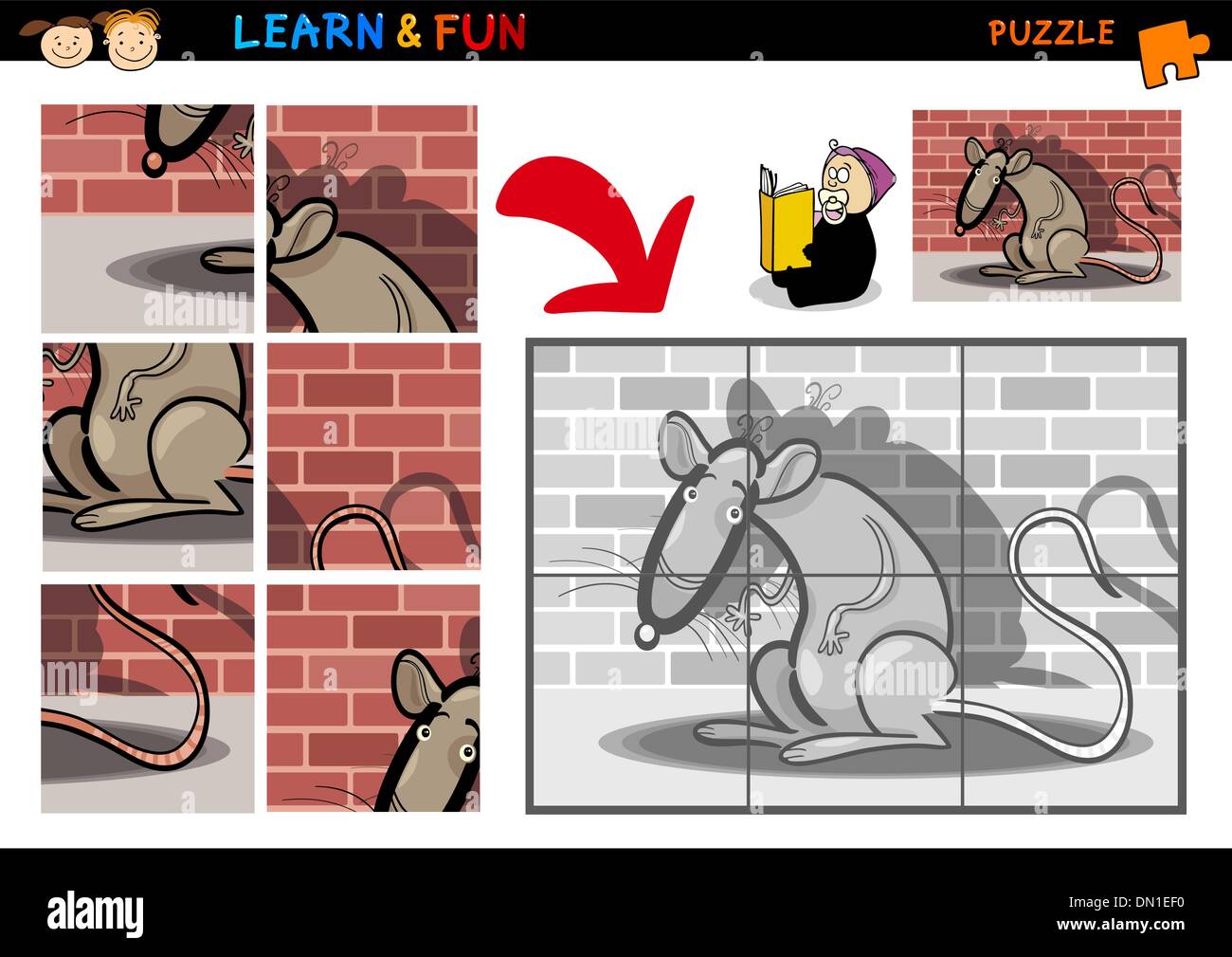 Cartoon rat puzzle game hi-res stock photography and images - Alamy