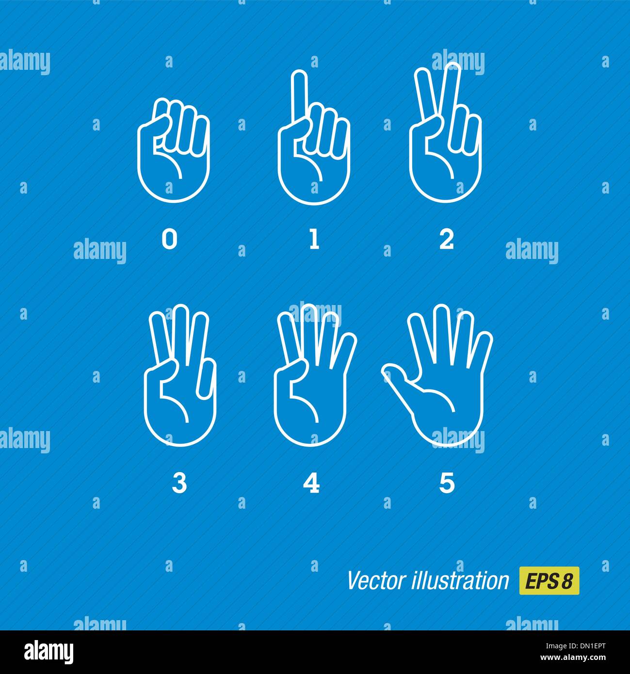 hands, finger and numbers Stock Vector Image & Art - Alamy