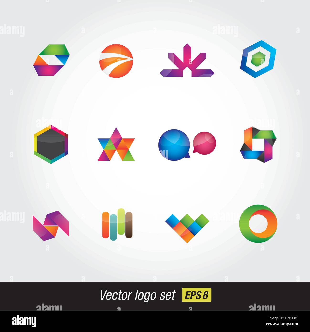set of logo and icons Stock Vector Image & Art - Alamy