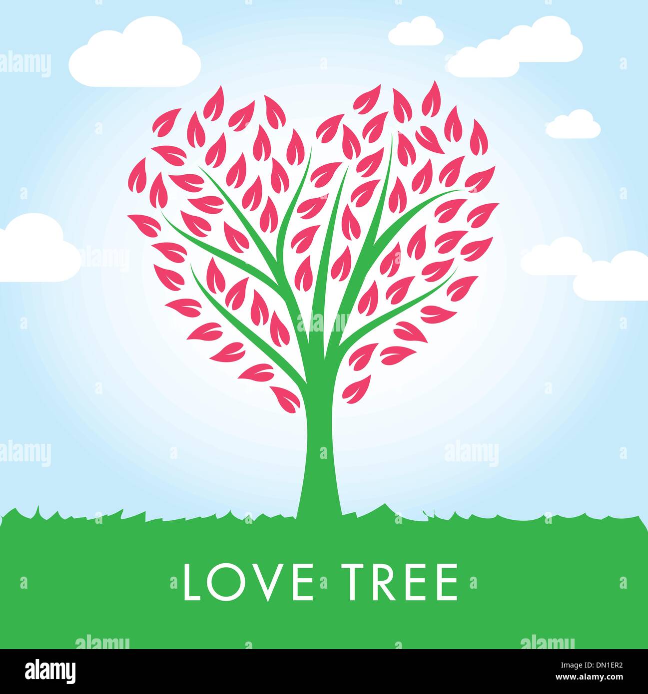 tree heart shape Stock Vector Image & Art - Alamy