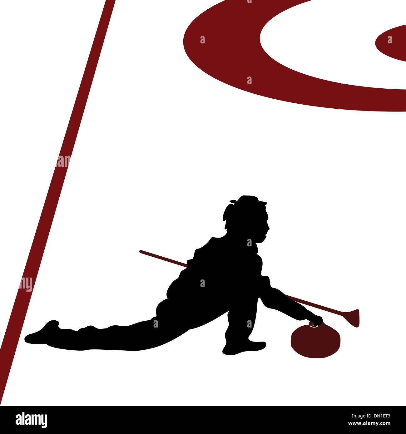 Curling vector vectors hi-res stock photography and images - Alamy