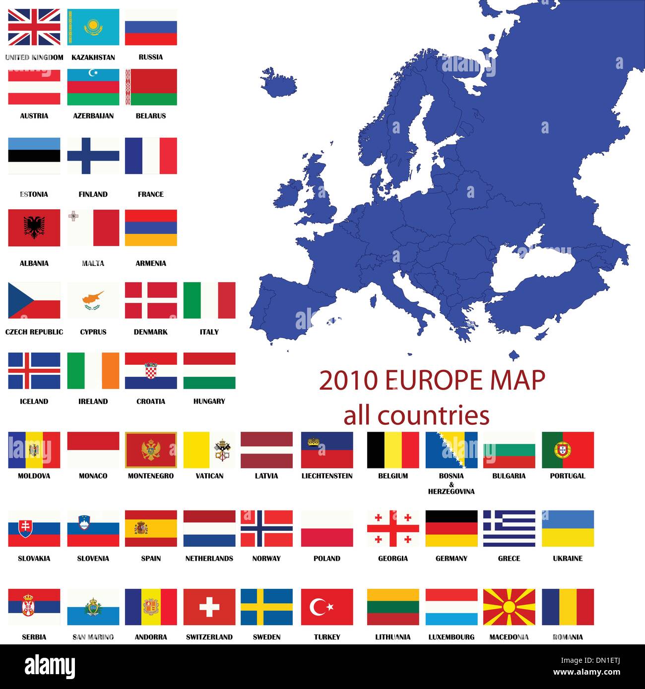 Editable map of Europe Stock Vector Image & Art - Alamy