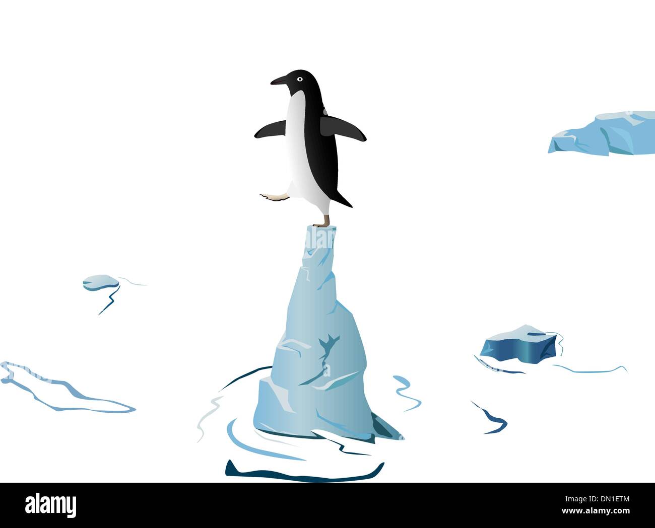 Iceberg melting antarctica Stock Vector Images - Alamy