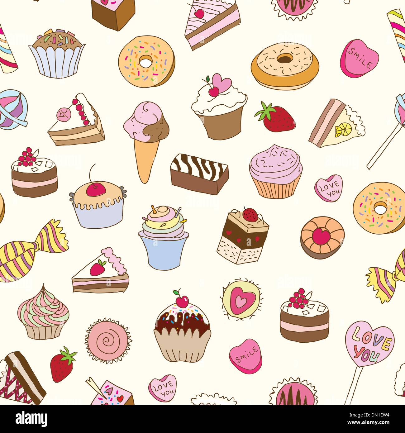 Sweets texture Stock Vector Images - Alamy