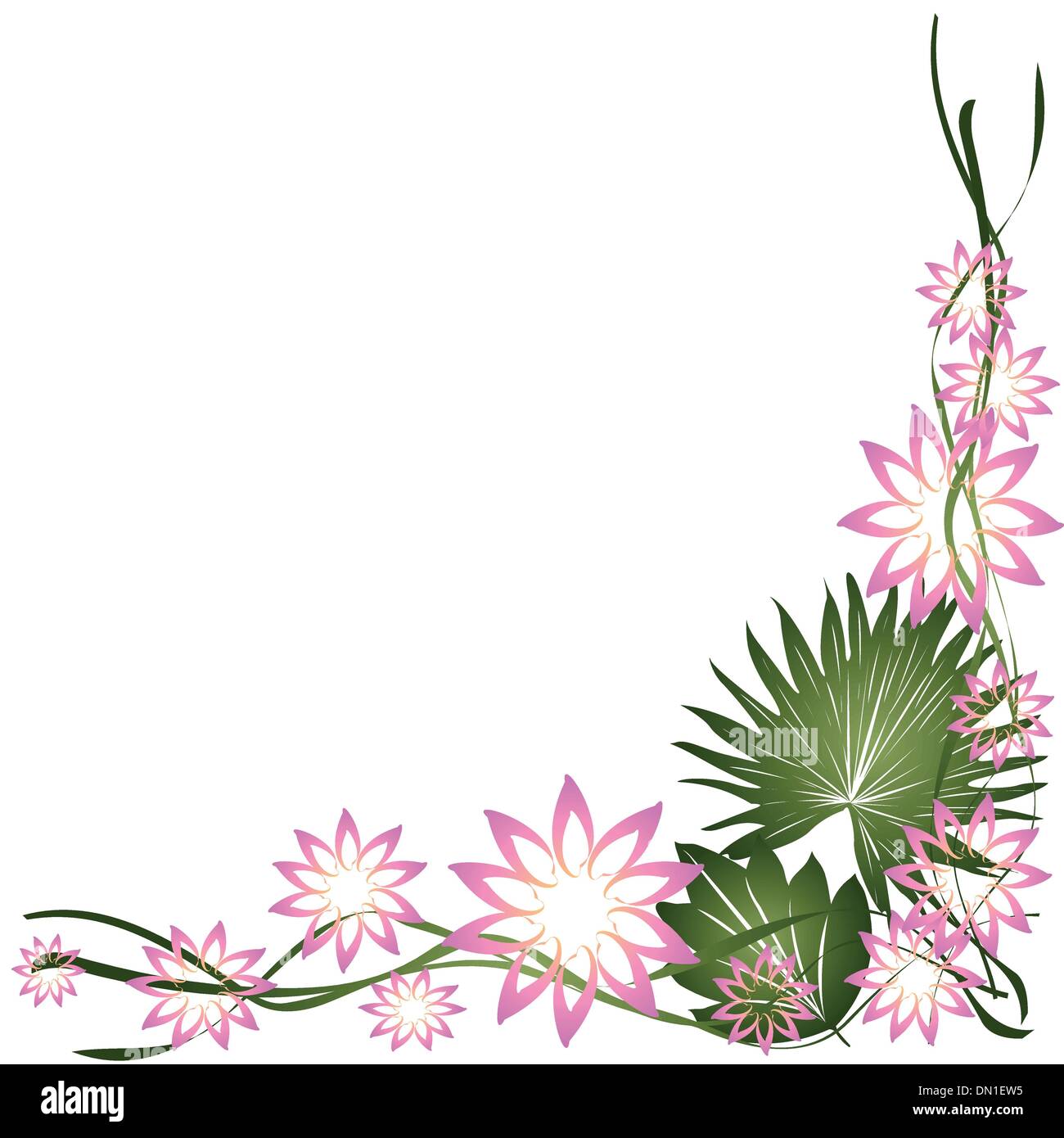 Isolated flower floral border hi-res stock photography and images - Alamy