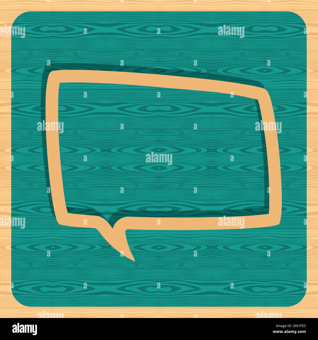 Retro wooden speech bubble Stock Vector Image & Art - Alamy