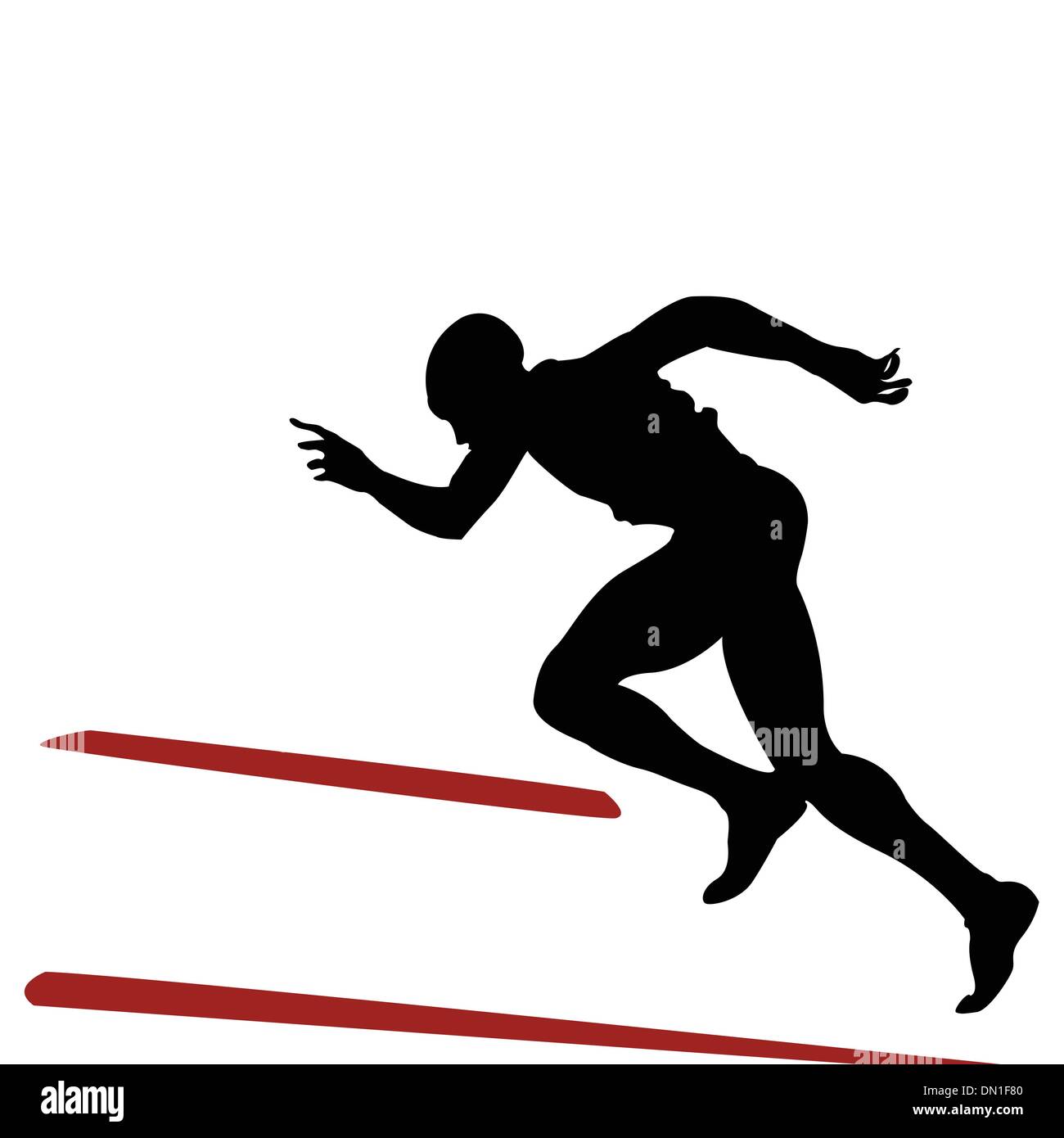 Runner at speed Stock Vector Images - Alamy