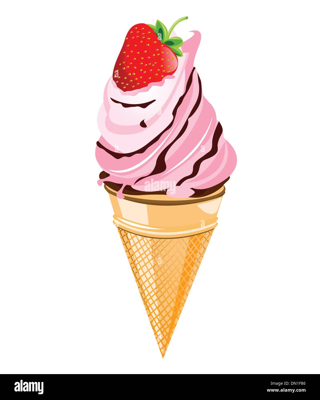 Frozen Fruit Ice Cream Stock Vector Images Alamy
