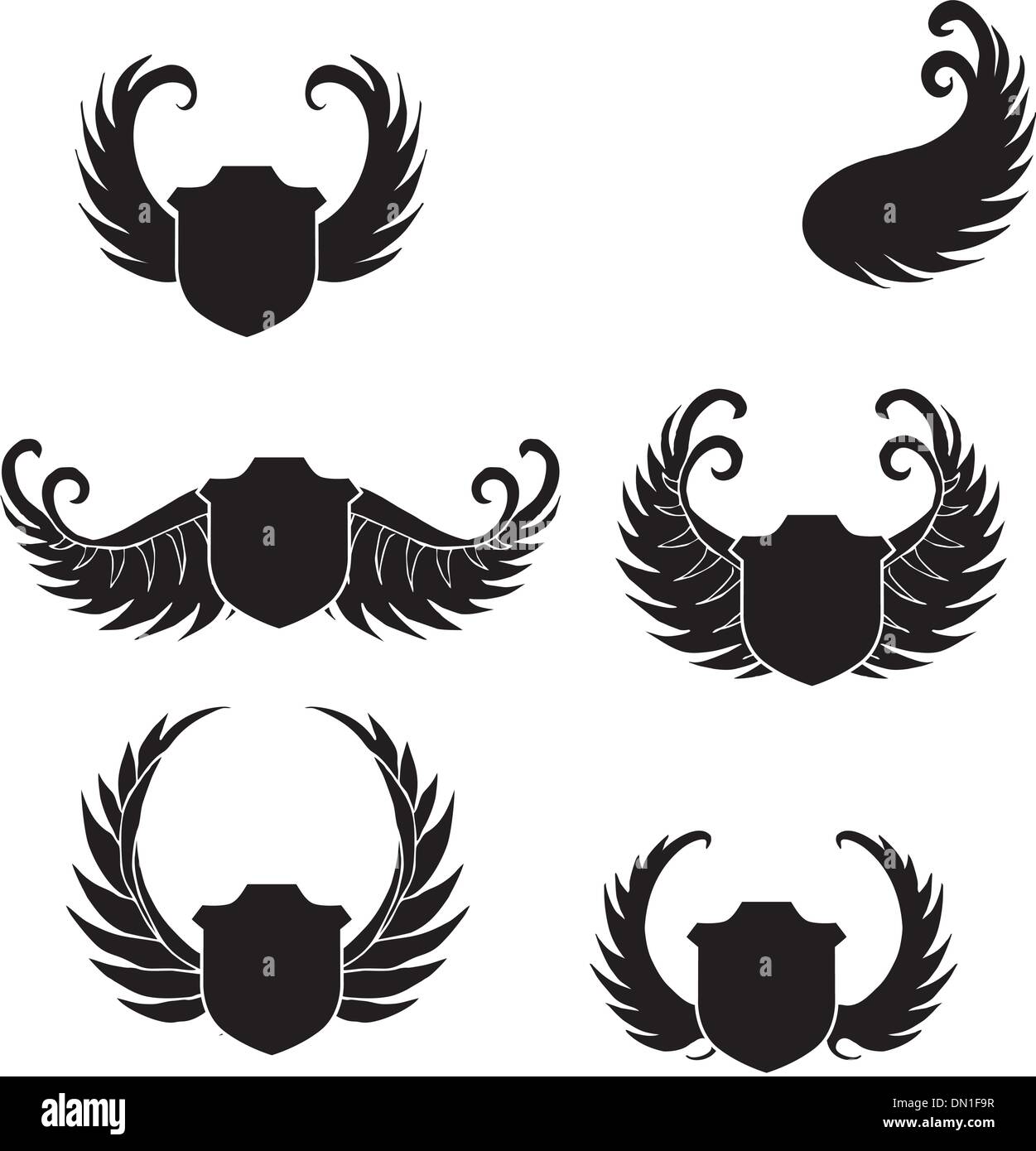 tribal wings shield Stock Vector Image & Art - Alamy