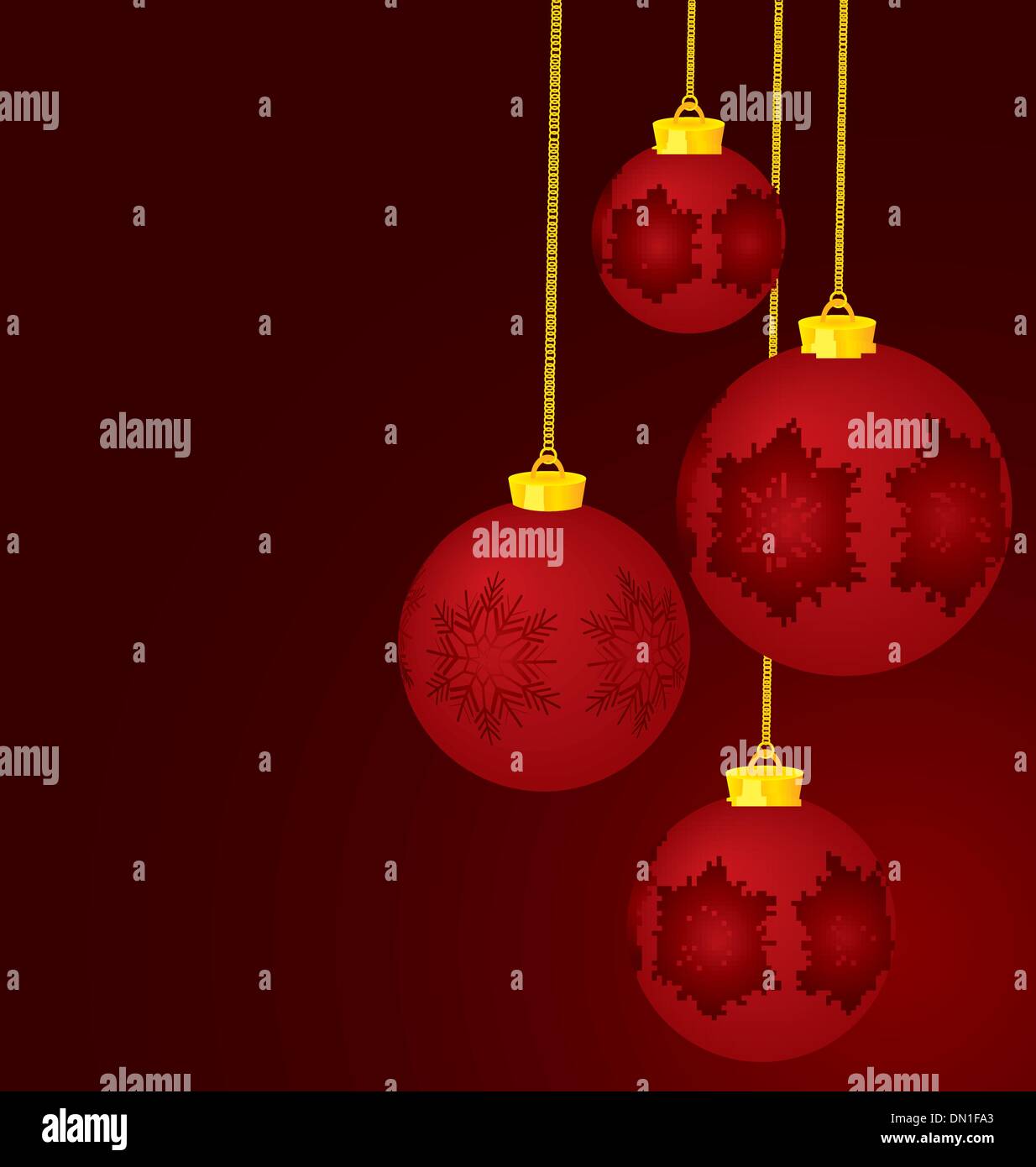 Christmas red balls vector Stock Vector Image & Art - Alamy