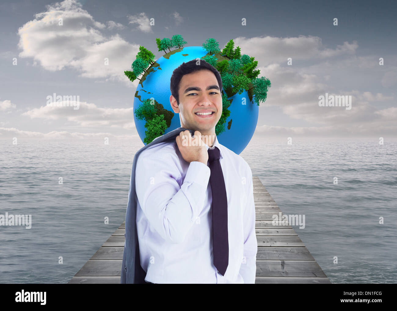Shirt and tie standing smiling hi-res stock photography and images - Alamy