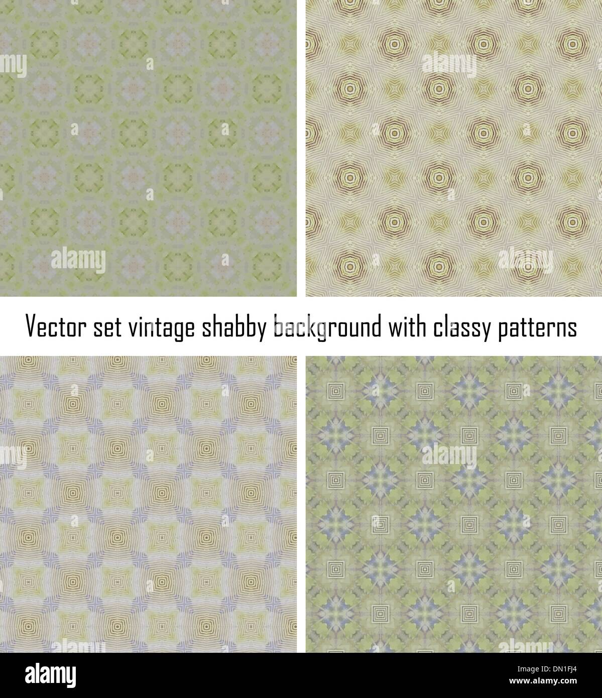 Set vintage shabby background with classy patterns Stock Vector Image ...