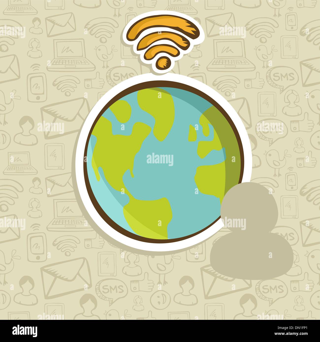 Internet diversity people global connection Stock Vector Image & Art ...