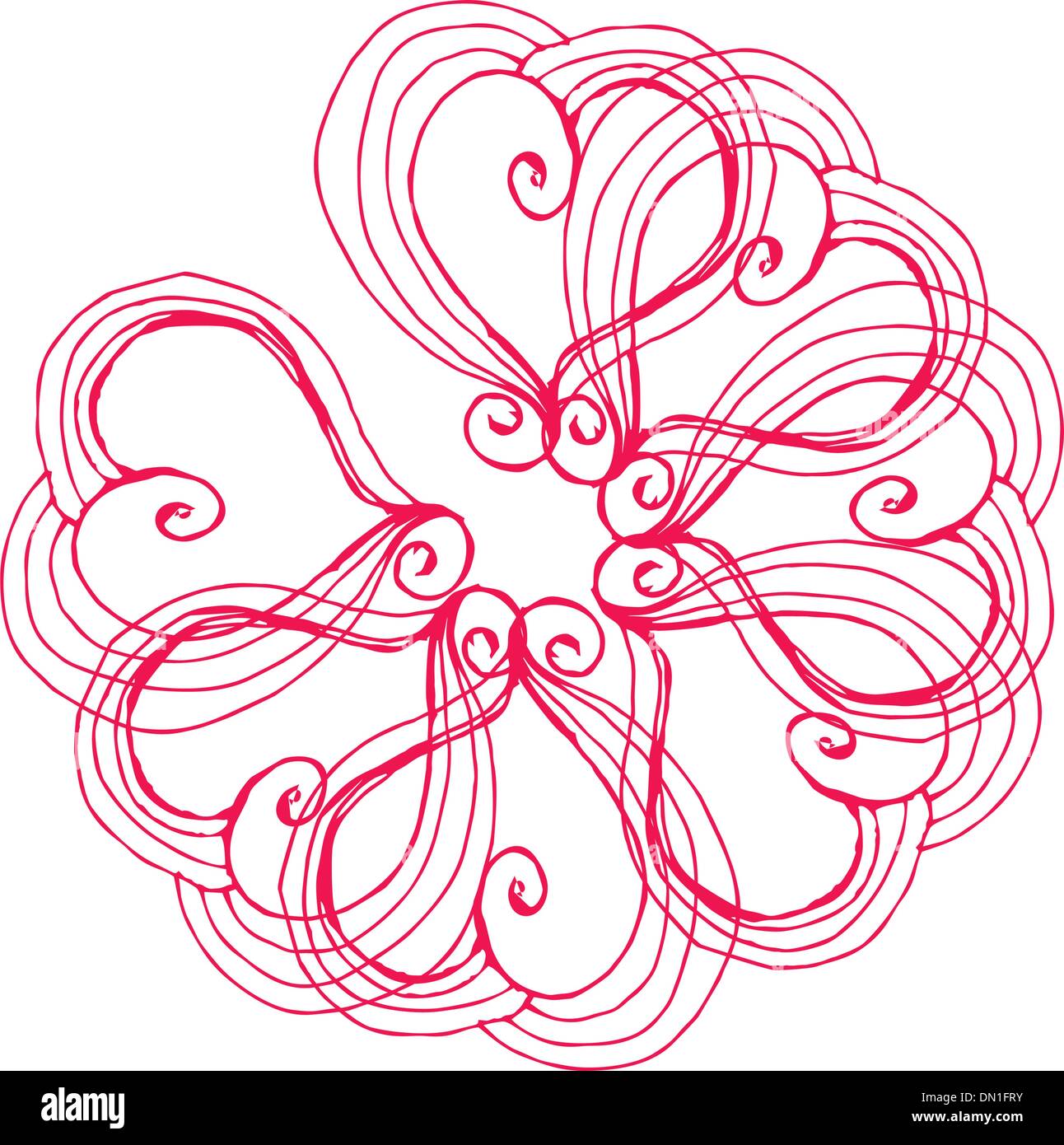 Red circle heart Stock Vector Images - Alamy