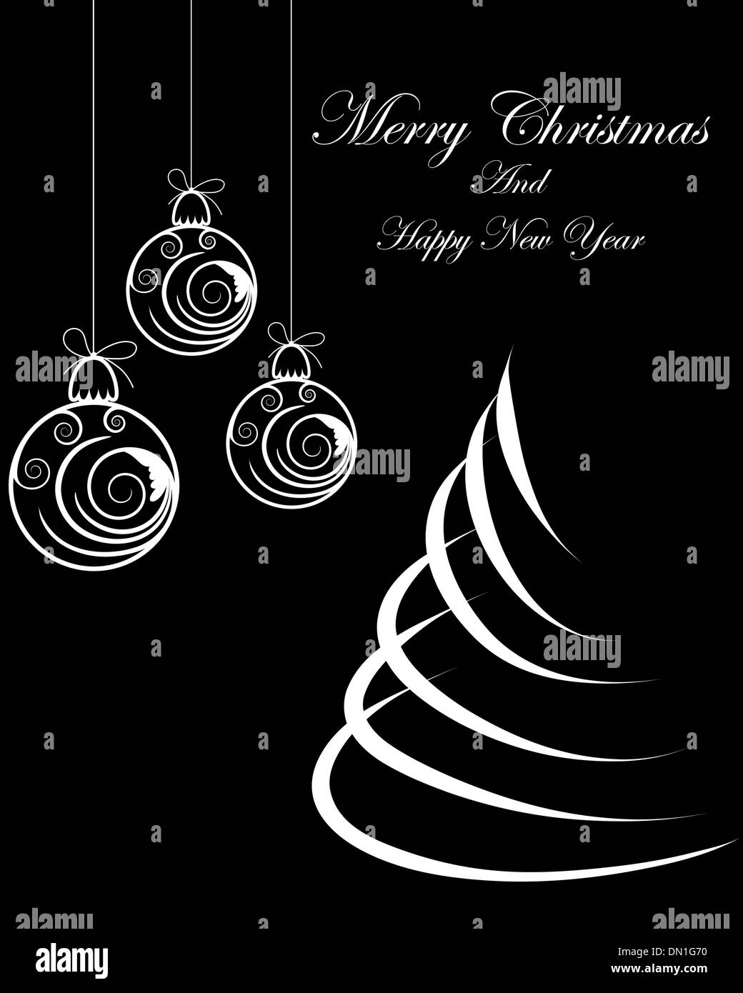 Christmas new years decor Black and White Stock Photos & Images - Alamy