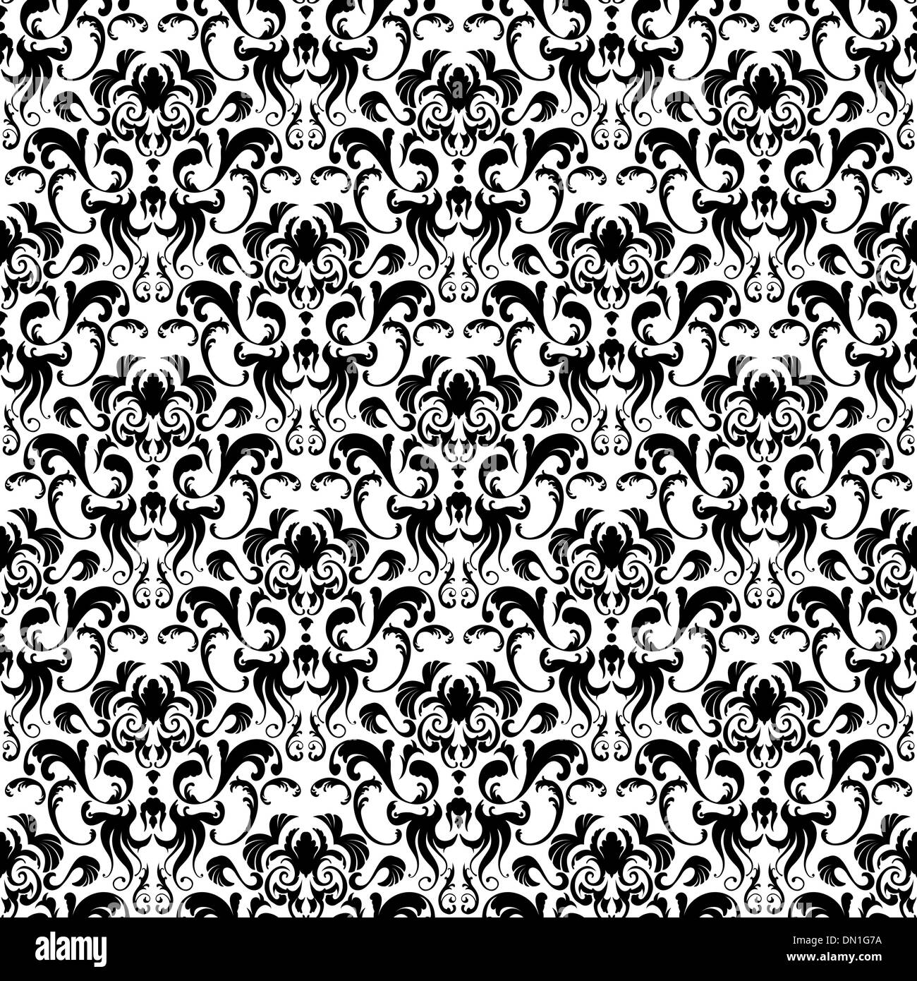 Damask seamless pattern Stock Vector Image & Art - Alamy