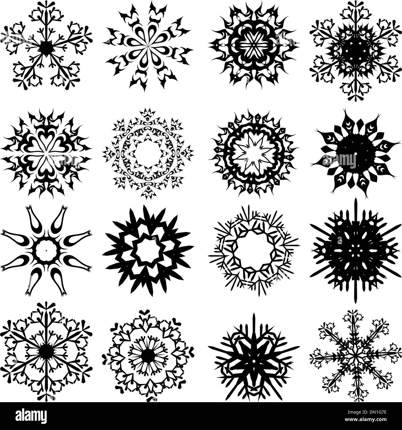 Snowflake Image Black and White Stock Photos & Images - Alamy