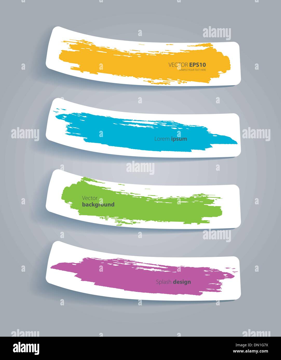 Set of color stickers with splash Stock Vector Image & Art - Alamy