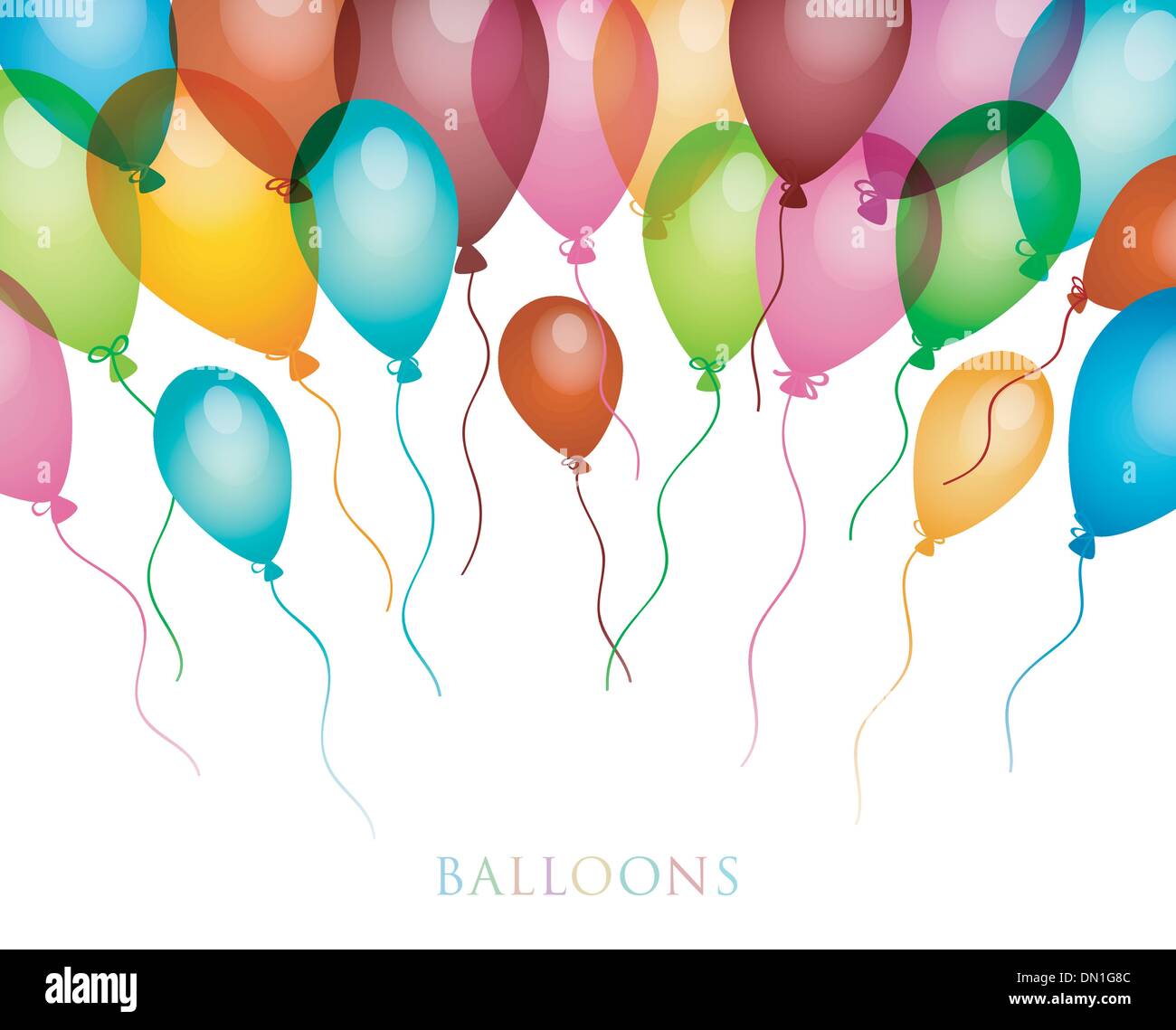 Background with colored balloons Stock Vector Image & Art - Alamy